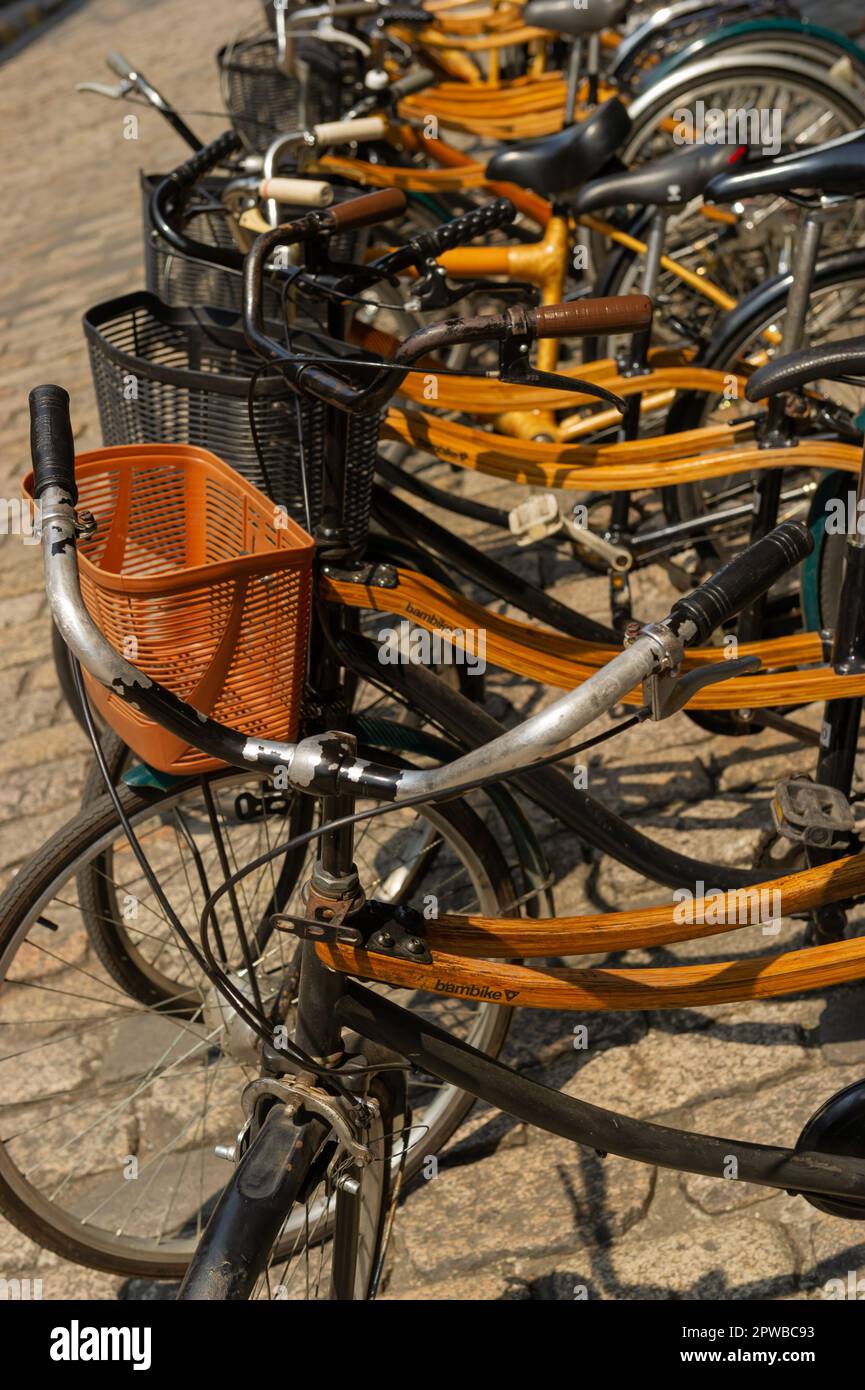 Bamboo framed bicycles at Intramuros, Manila, The Philippines Stock ...