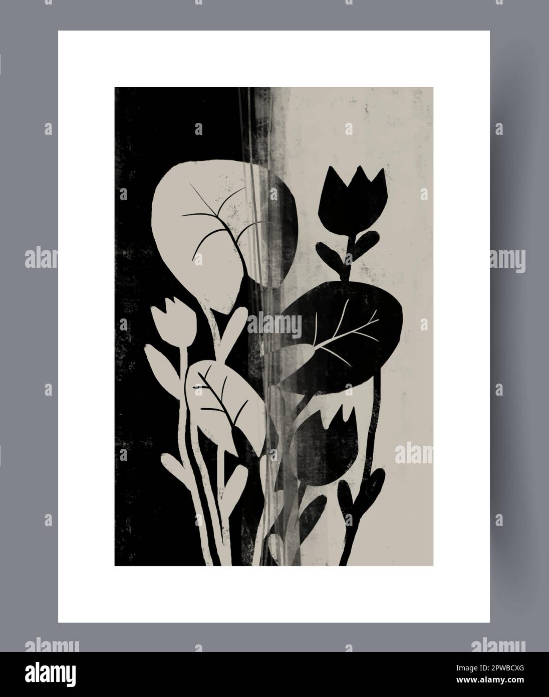 Abstract lines modern sketch wall art print Stock Vector Image & Art ...
