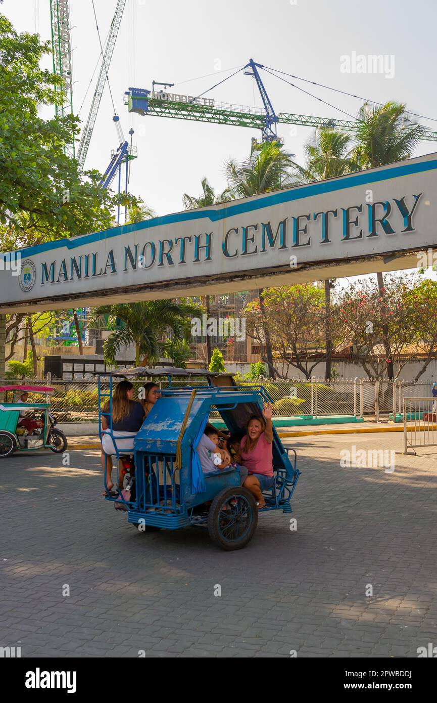 The entrance to the Manila North Cemetery, Manila, The Philippines ...
