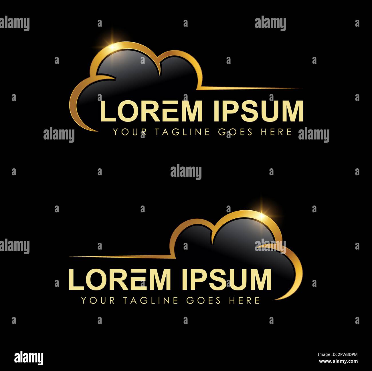 Golden Cloud Logo Template Vector Illustration Stock Vector Image & Art ...