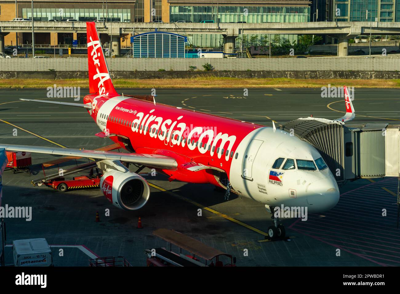 A Philippines AirAsia Airbus A320 parked at Ninoy Aquino International ...