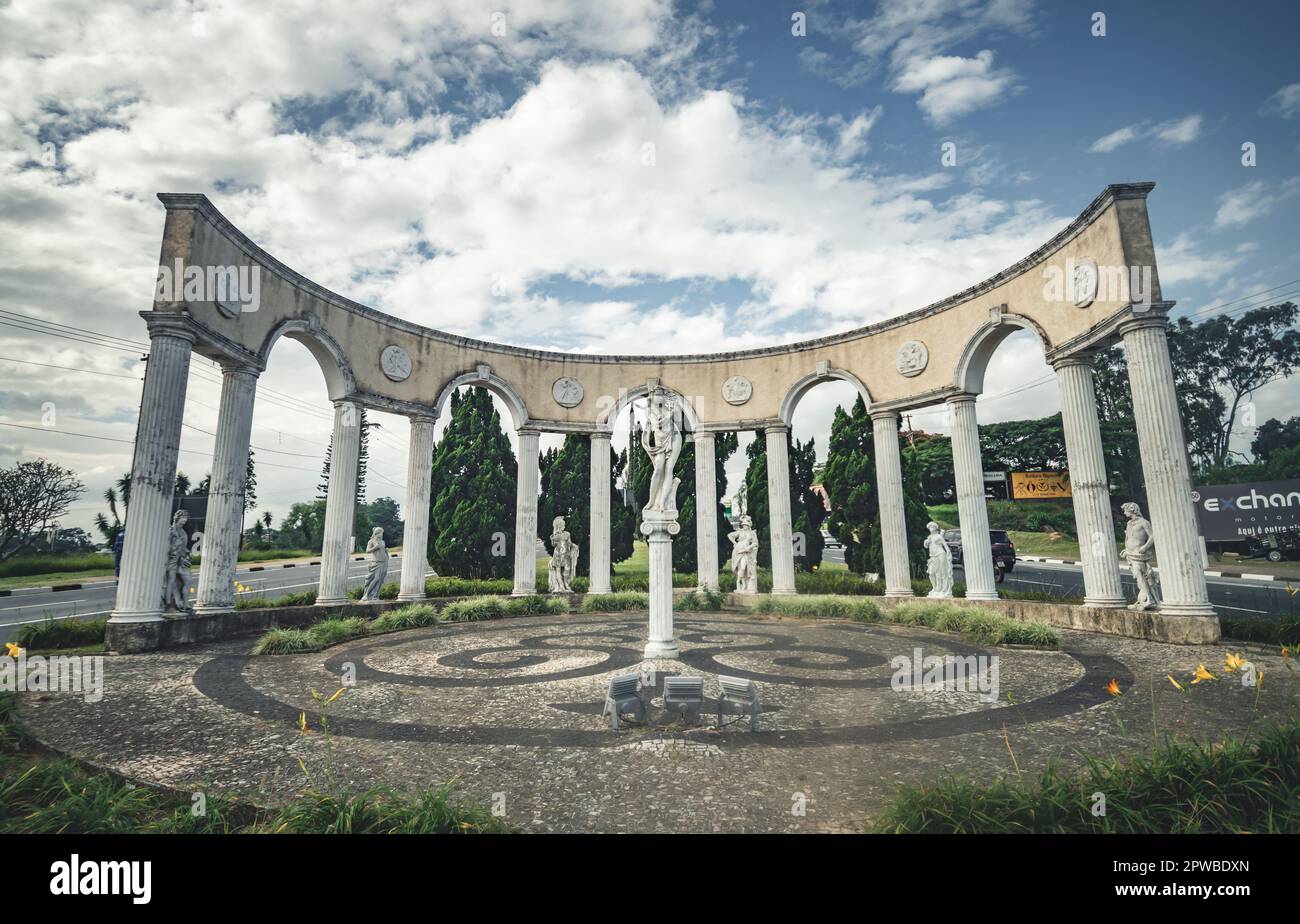 Vinhedo-sp,brazil-27,2023 Statues of Greek architecture at the exit of ...
