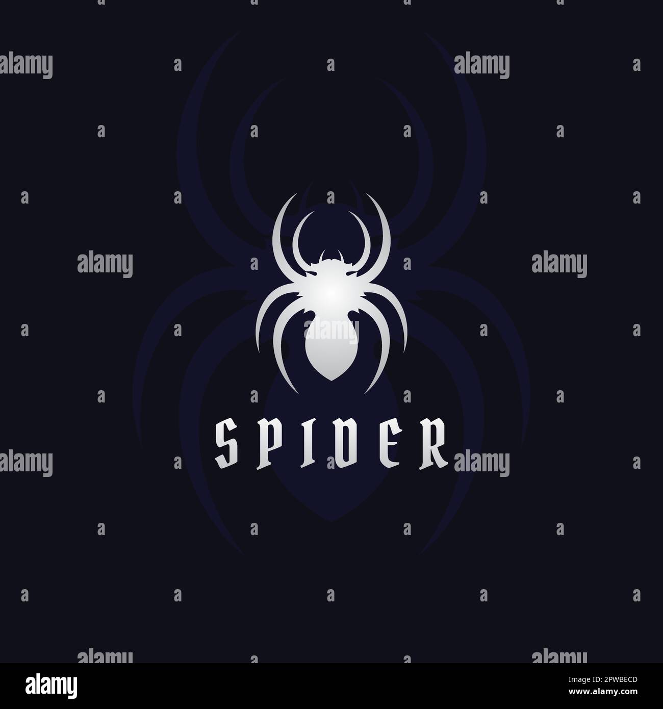 Spider and web with negative space Stock Vector Images - Alamy