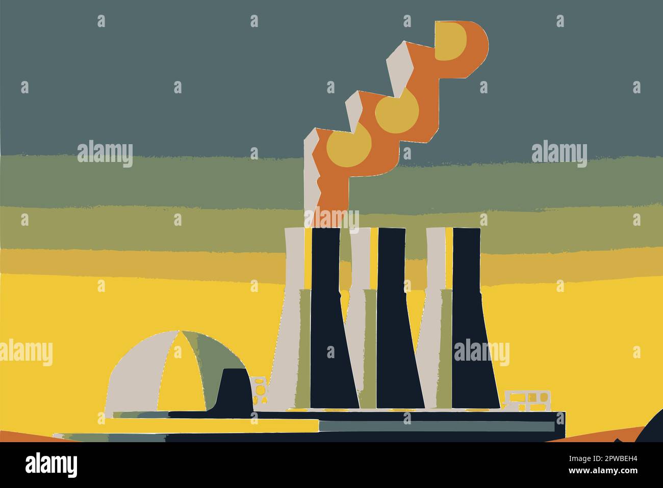 Nuclear Power Plant vector image Stock Vector Image & Art - Alamy