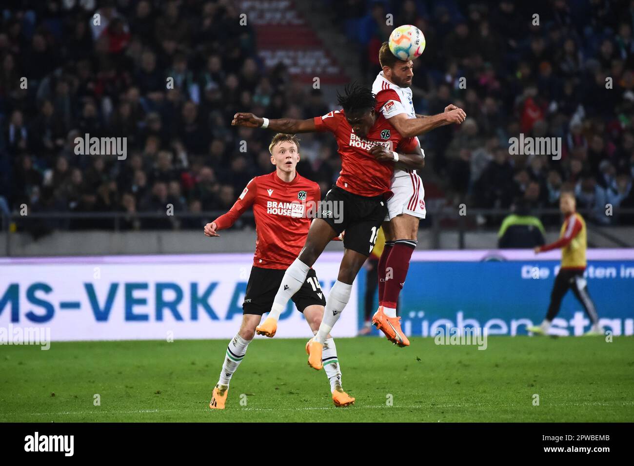 Hanover, Germany. 29th Apr, 2023. Soccer: 2. Bundesliga, Hannover 96 ...