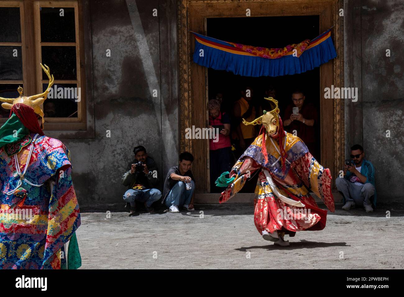 Masked Monks dance at the Phyang Monastery Festival in Ladakh, India ...