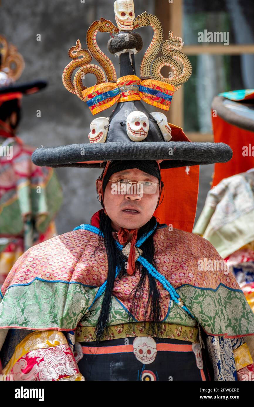 A Monk dances at the Phyang Monastery Festival in Ladakh, India Stock ...