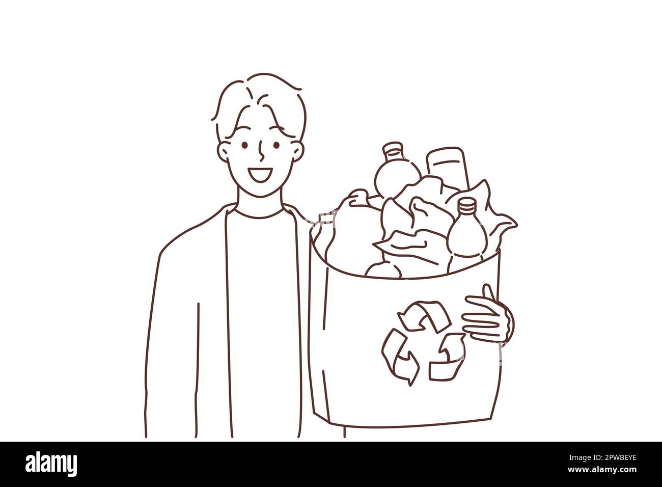 Hold trash Stock Vector Images - Alamy