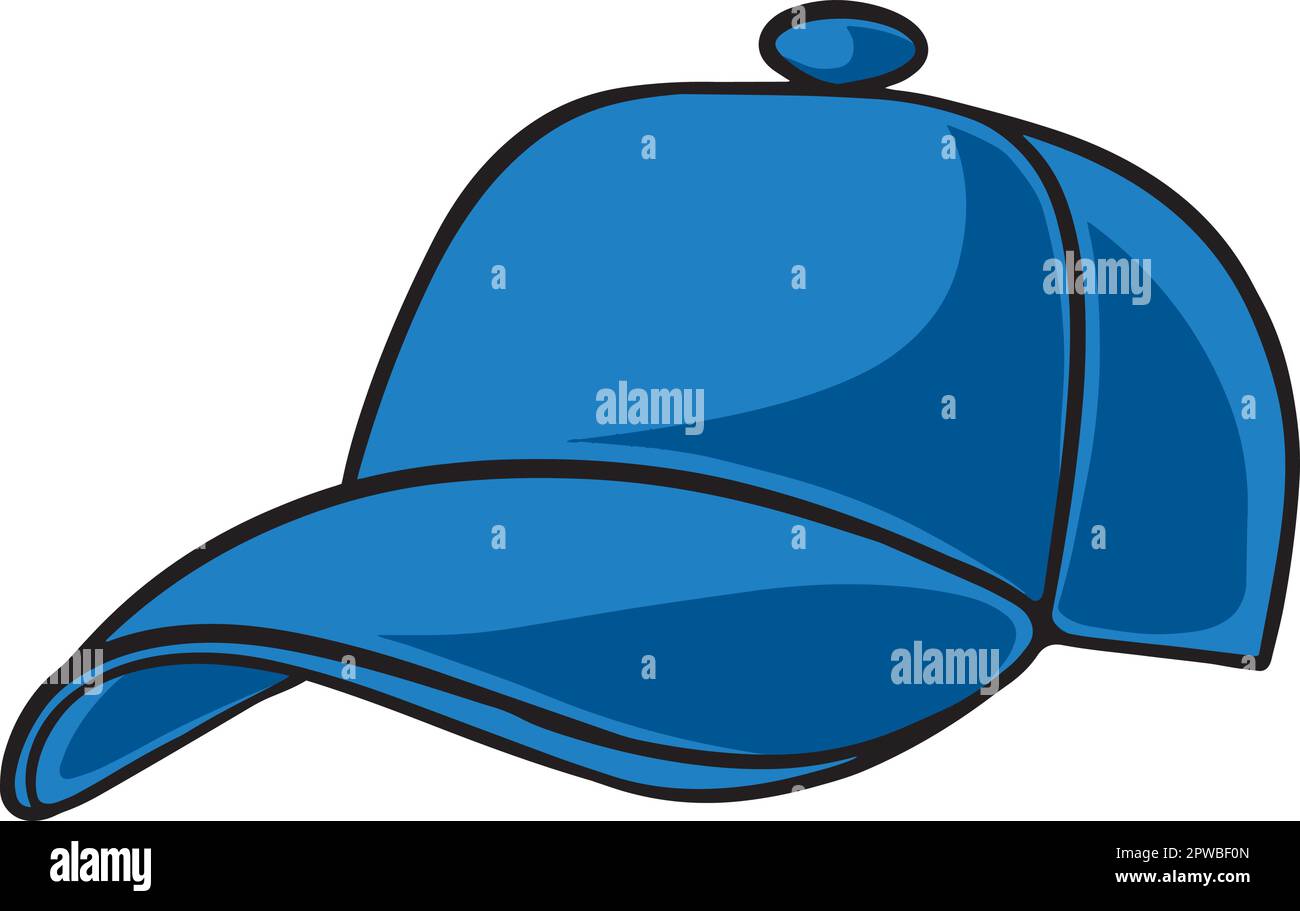 Blue cap design element trendy clothes bottom warm accessory Stock ...