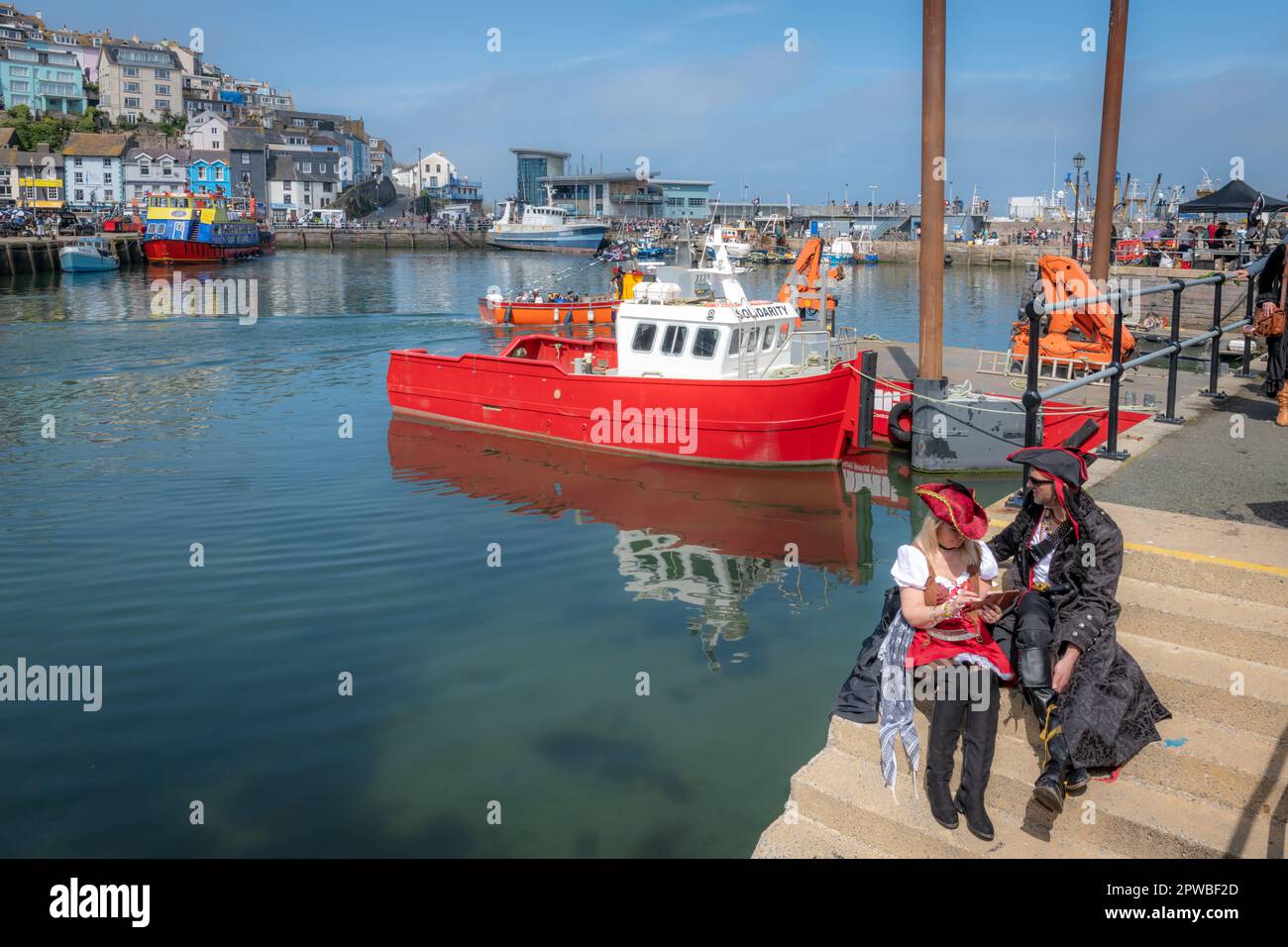 Brixham, UK. 29th Apr, 2023. Thousands of people, most dressed as ...