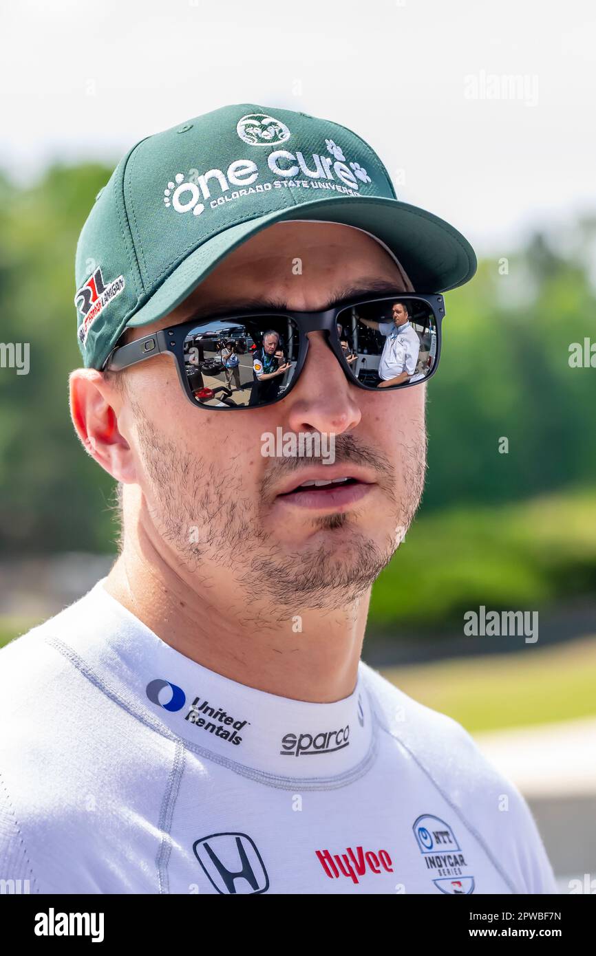 Birmingham, AL, USA. 29th Apr, 2023. GRAHAM RAHAL (15) of New Albany ...