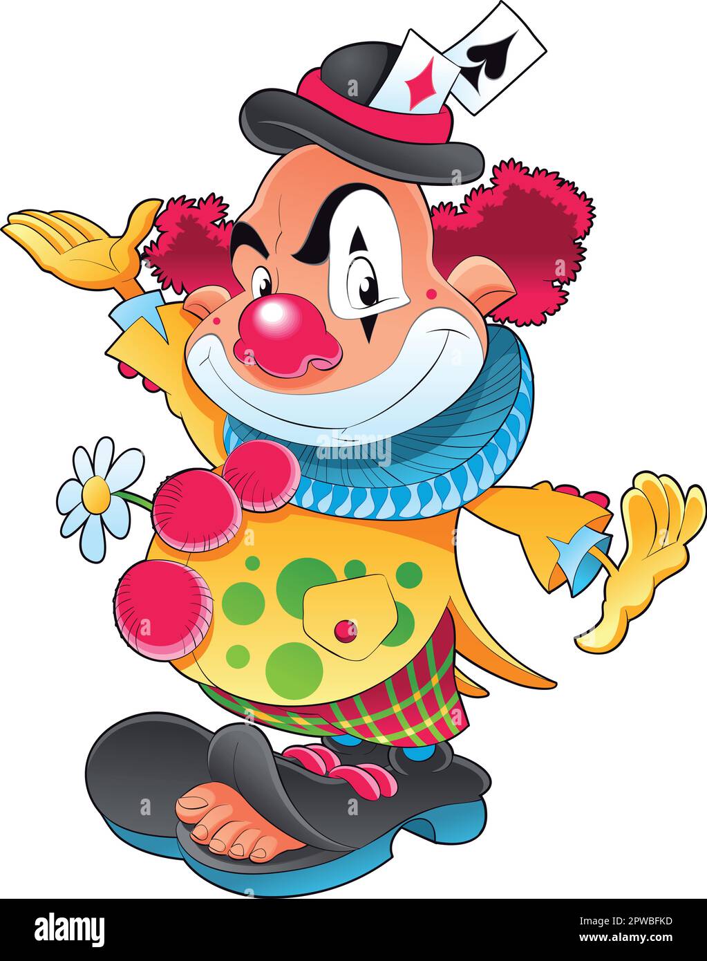 The clown, funny cartoon and vector character Stock Vector Image & Art ...