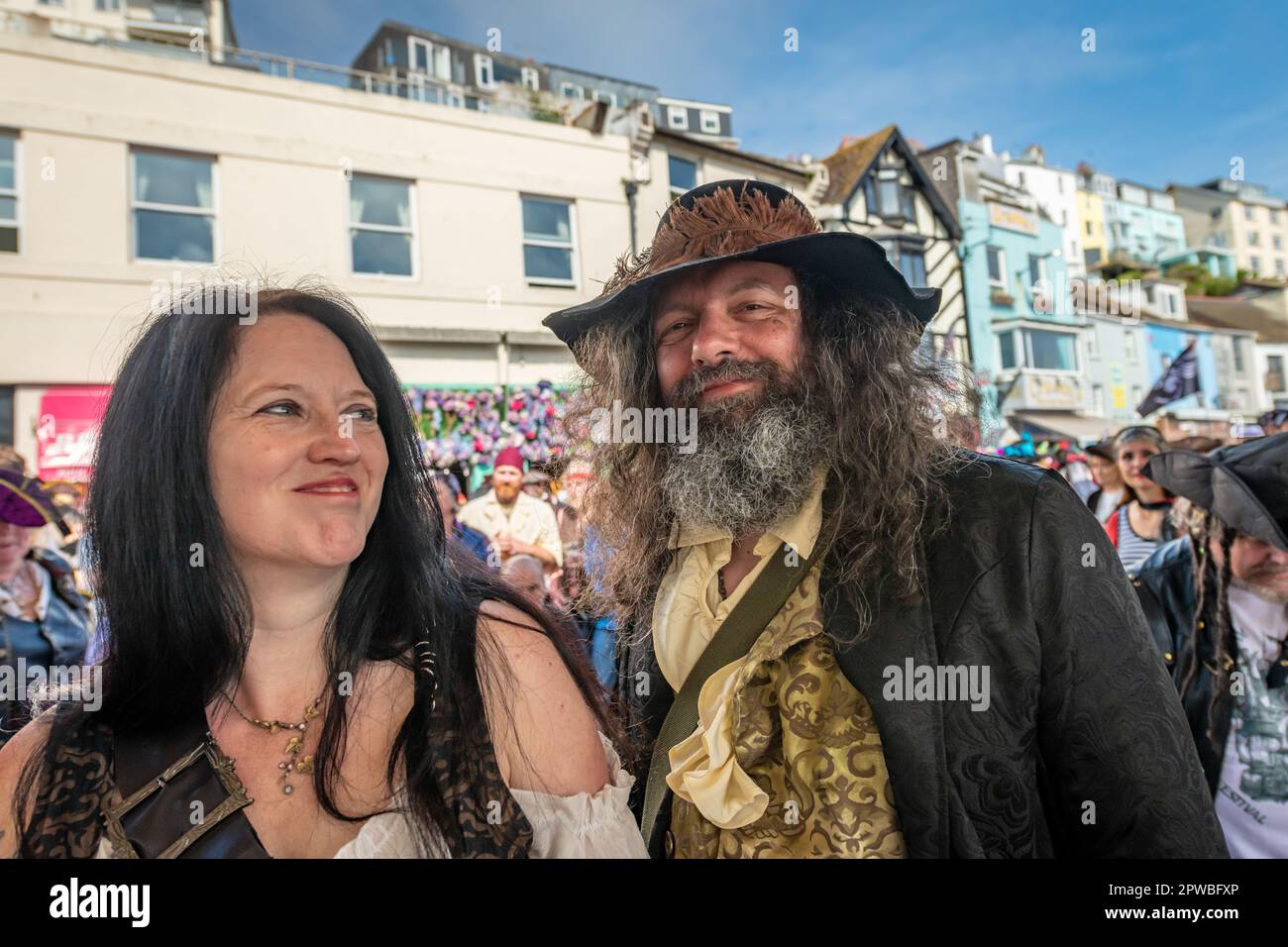 Brixham, UK. 29th Apr, 2023. Thousands of people, most dressed as ...