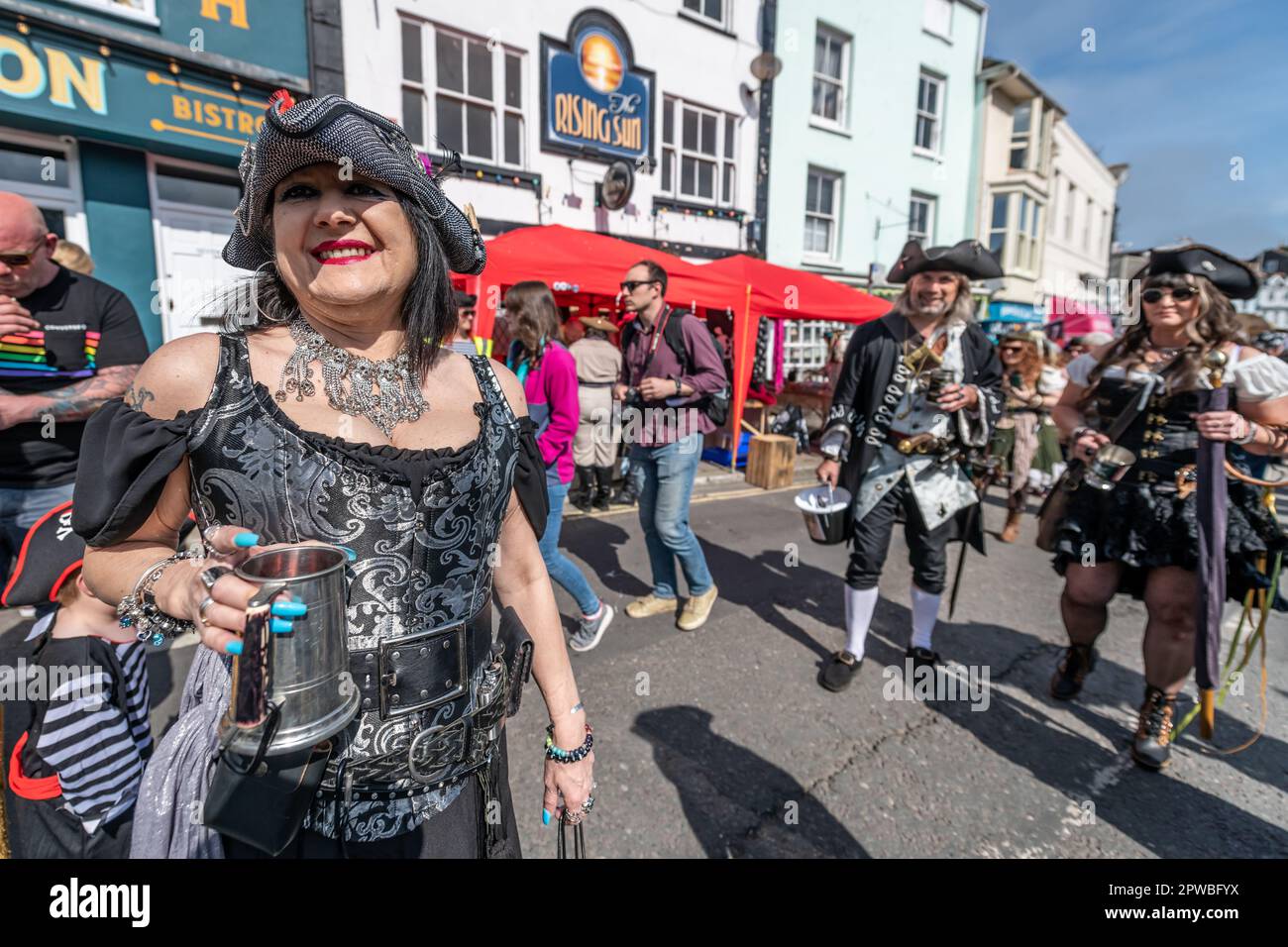 Brixham, UK. 29th Apr, 2023. Thousands of people, most dressed as ...