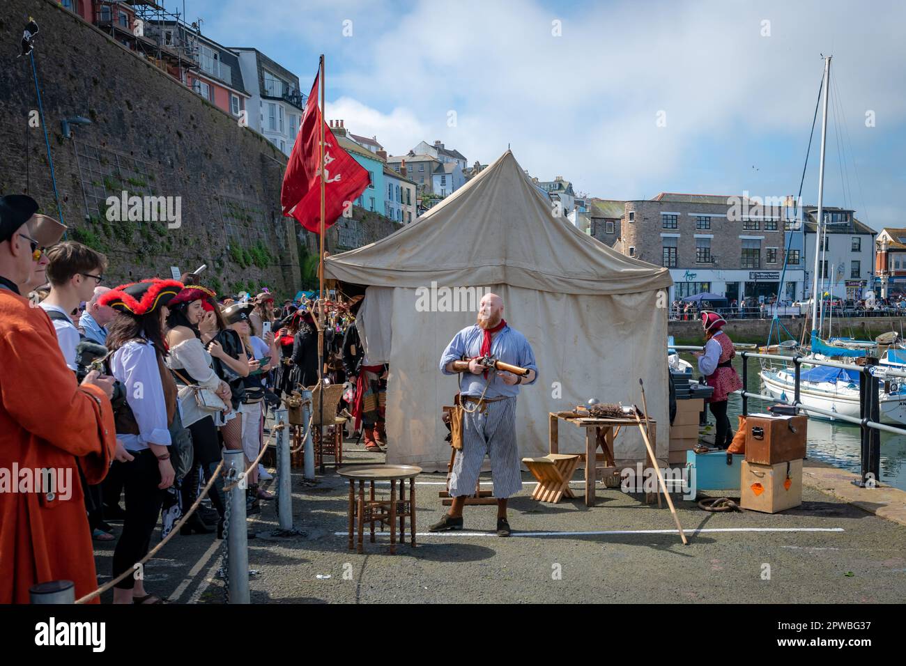 Brixham, UK. 29th Apr, 2023. Thousands of people, most dressed as ...