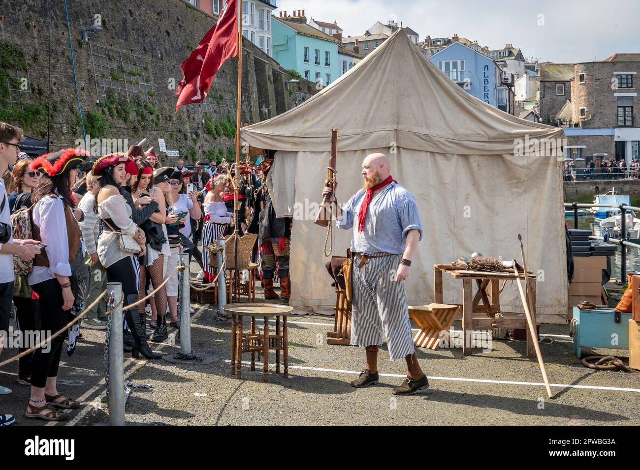 Brixham, UK. 29th Apr, 2023. Thousands of people, most dressed as ...