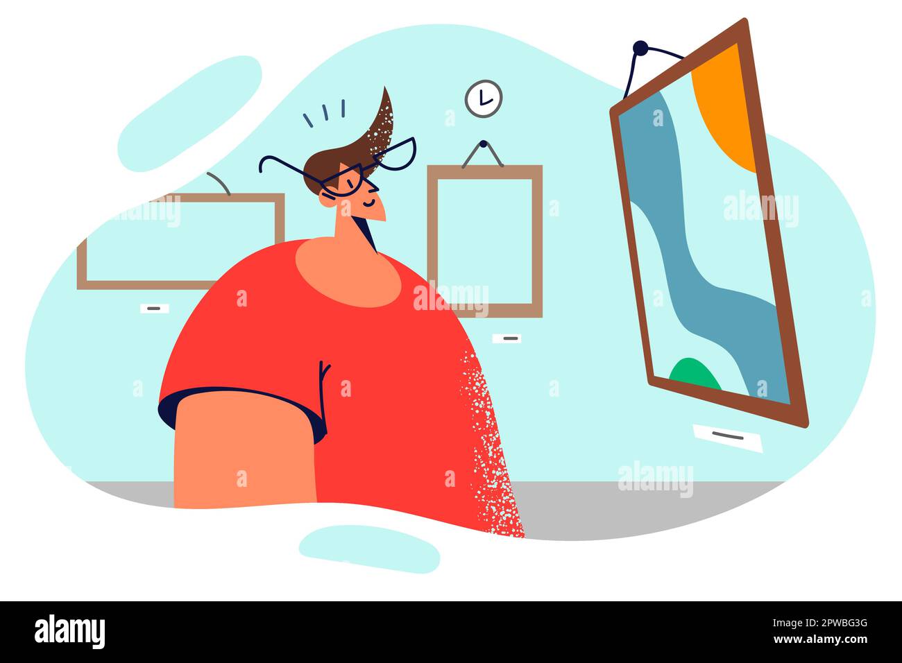 Man looks art in Cut Out Stock Images & Pictures - Alamy