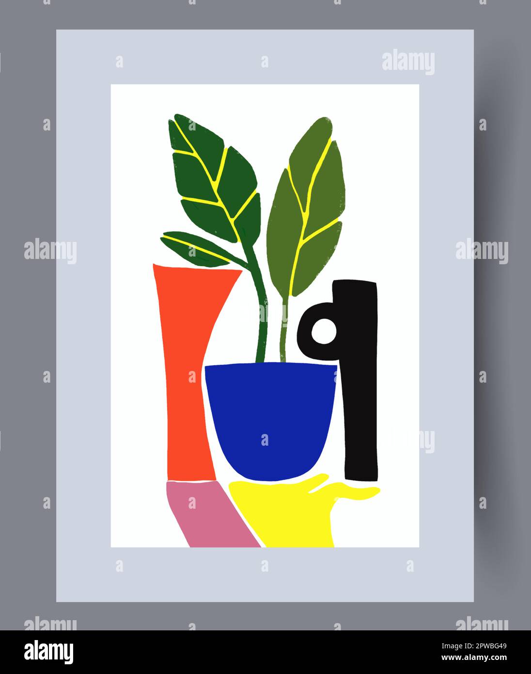 Abstract lines modern sketch wall art print Stock Vector Image & Art ...