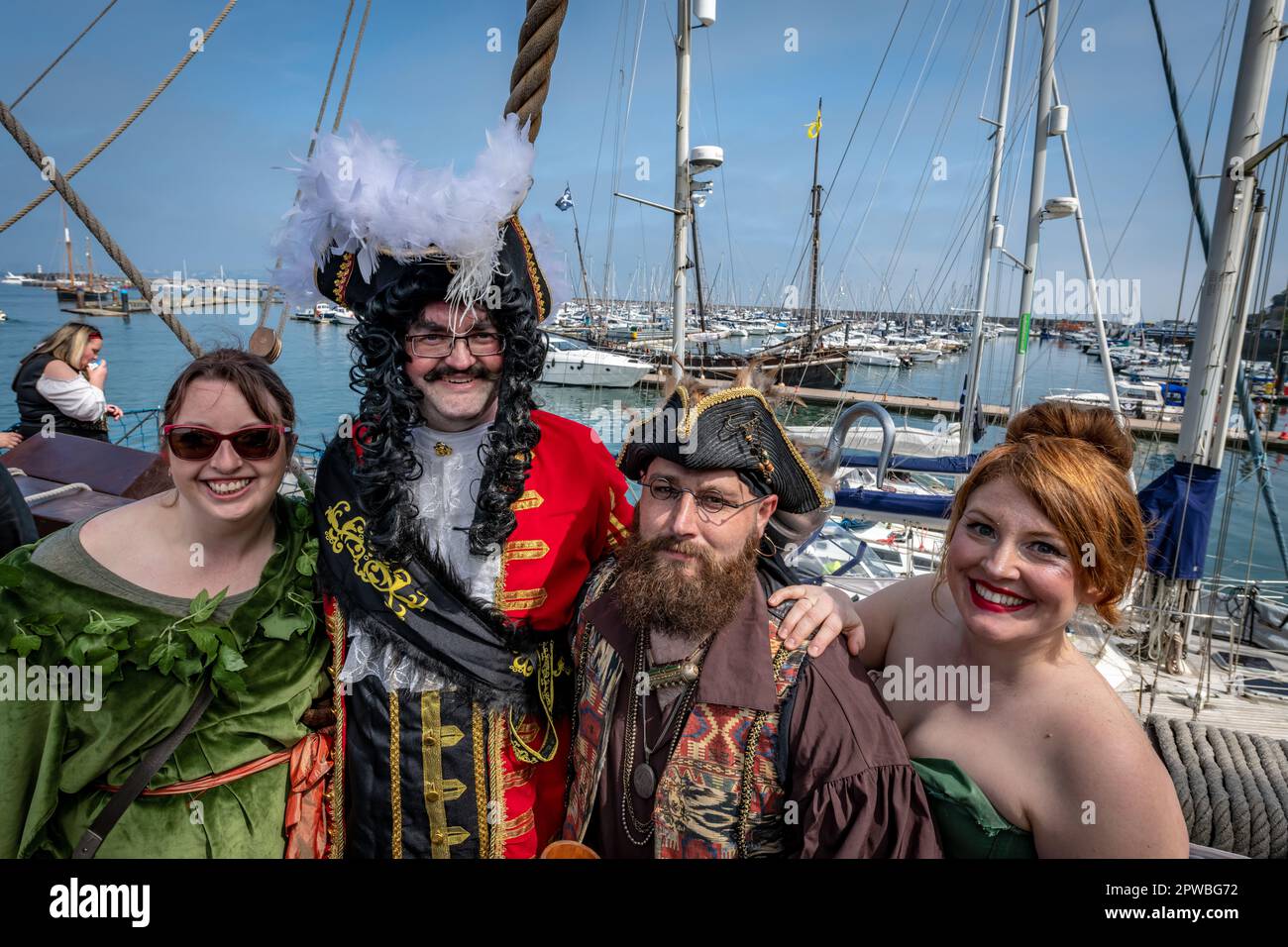 Brixham, UK. 29th Apr, 2023. Thousands of people, most dressed as ...