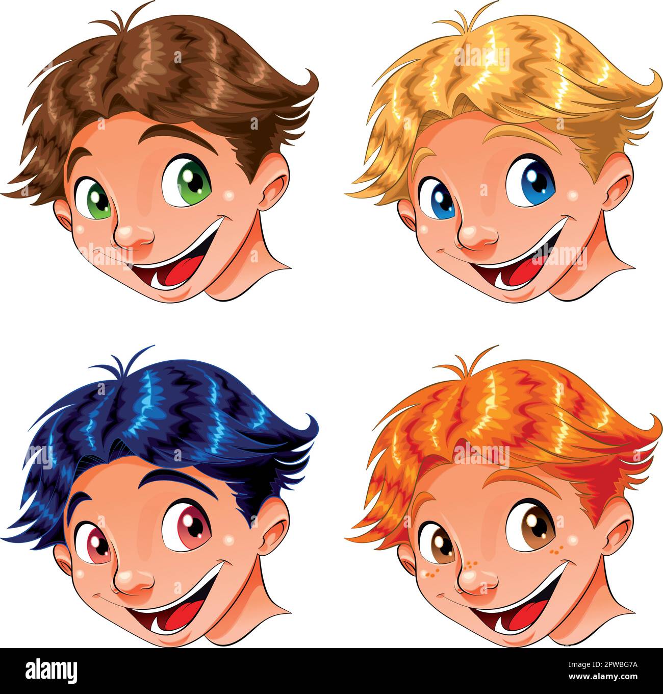 Child portrait happy smile Stock Vector Images - Alamy