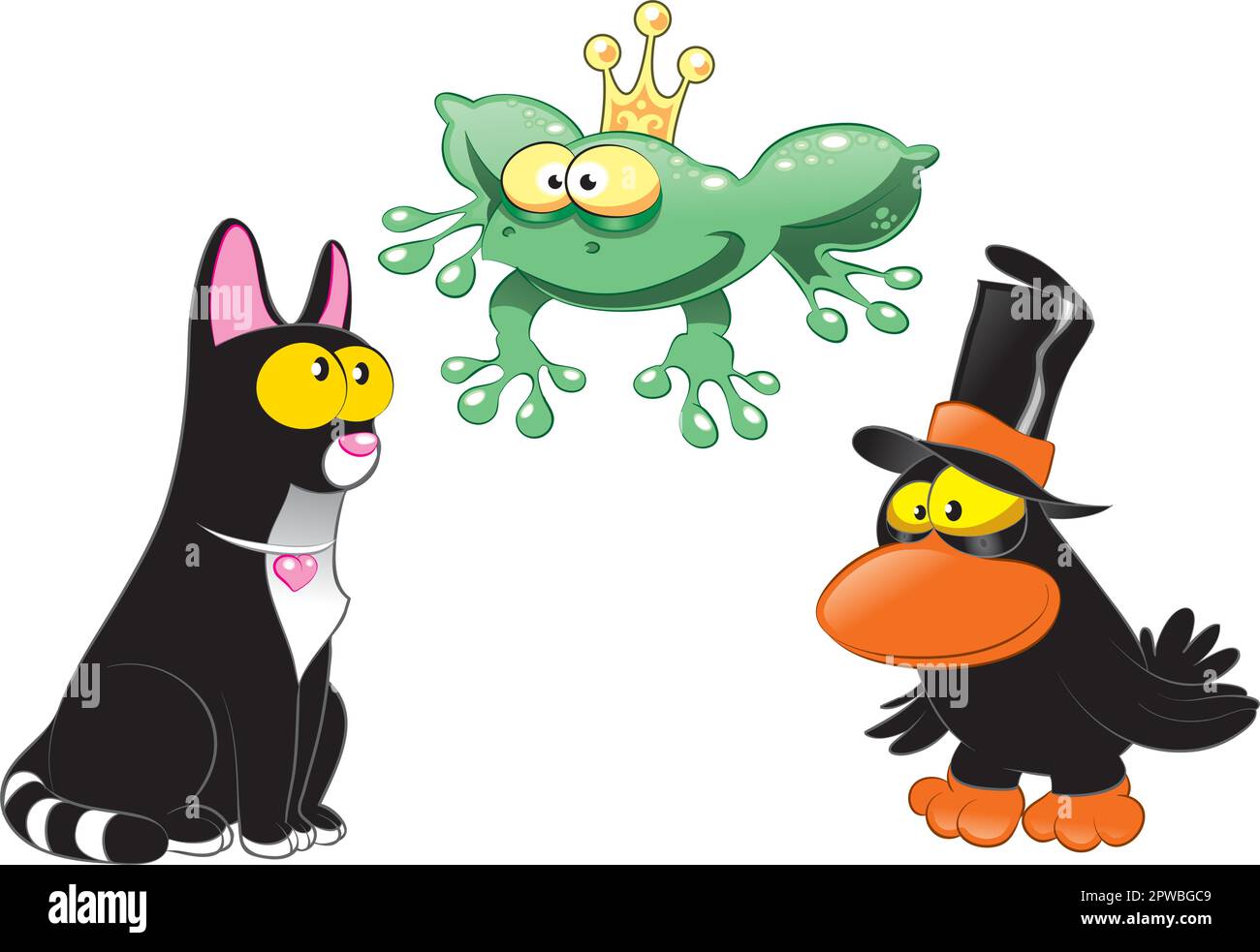 Halloween Animals, vector and cartoon characters Stock Vector Image ...