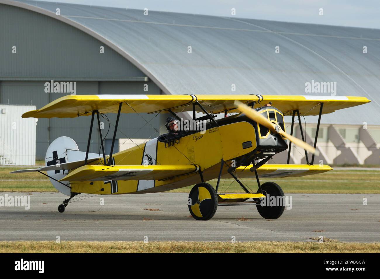 FOKKER D-VII replica airplane named Fat Fokker. Biplane. N2466C. 2022 ...