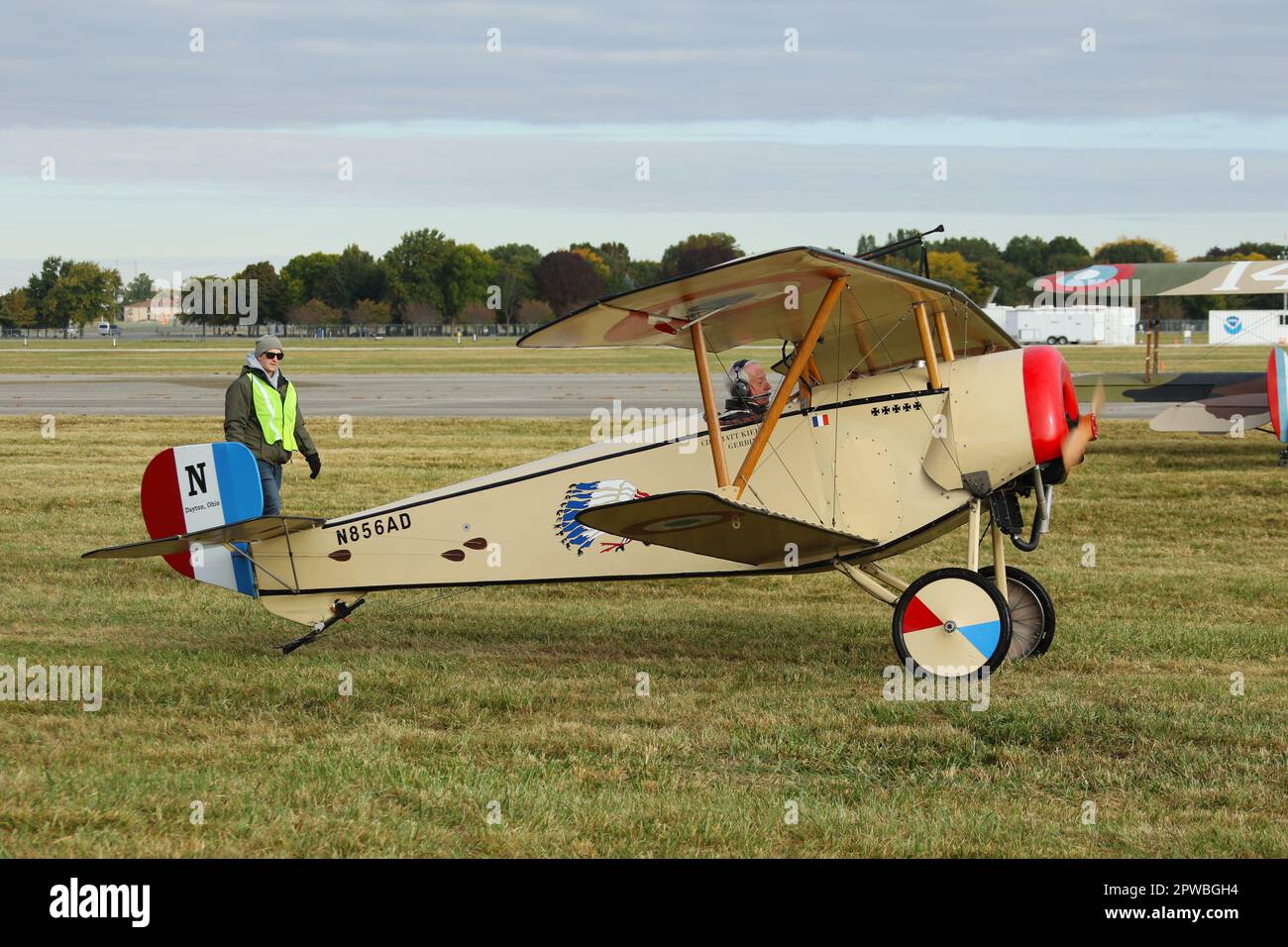 NIEUPORT C-1 replica airplane. Biplane. N856AD. 2022 Dawn Patrol ...