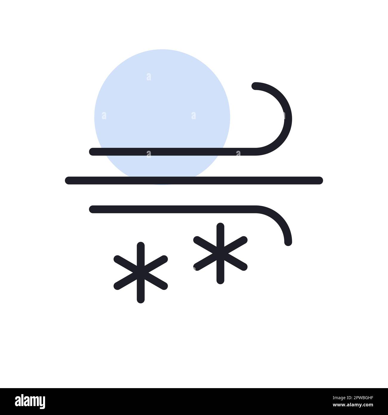 Wind snow snowstorm outline hi-res stock photography and images - Alamy