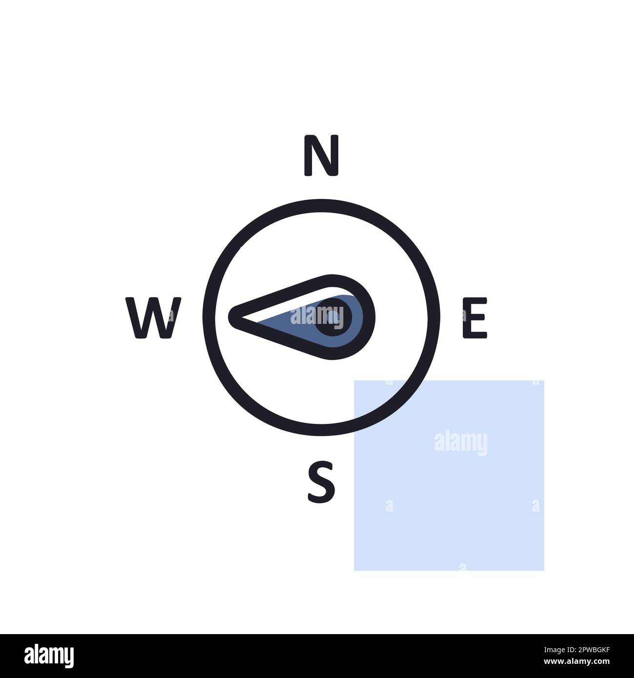 Icon west compass hi-res stock photography and images - Alamy