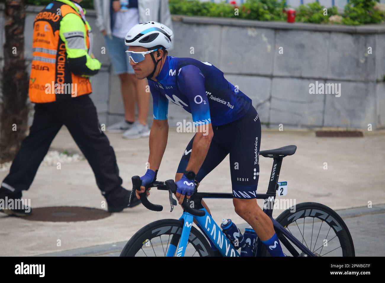 Candas, Spain, 29th April, 2023: Movistar Team rider, Albert Torres ...