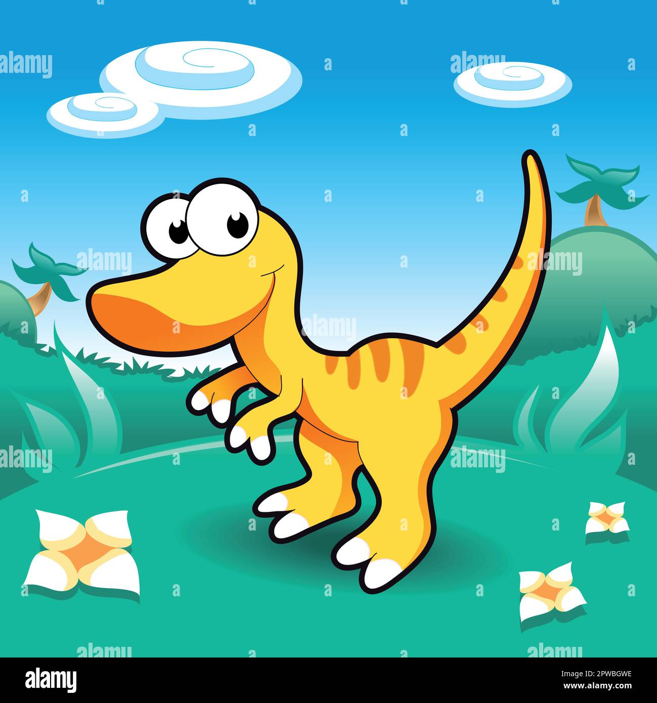 Baby Dinosaurs, cartoon and vector illustration Stock Vector Image ...