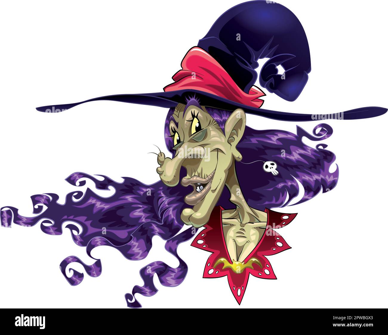 Witch cartoon hi-res stock photography and images - Alamy