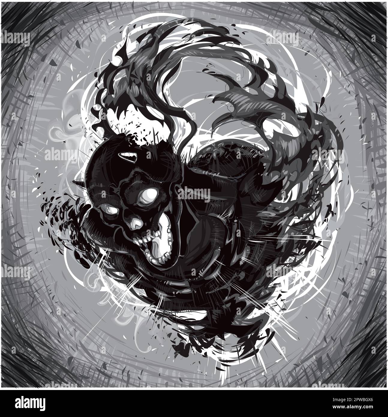 Dark Death, vector illustration Stock Vector Image & Art - Alamy