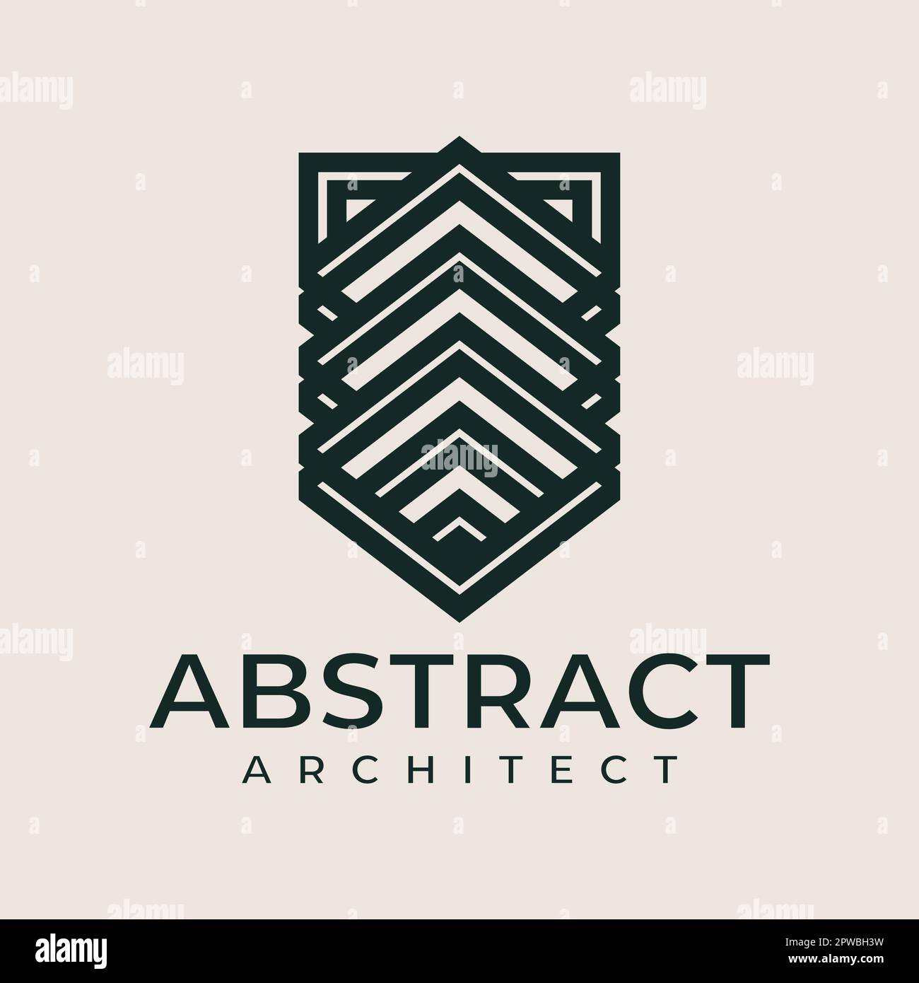 Modern abstract layer shield logo design vector. Luxury line shield ...