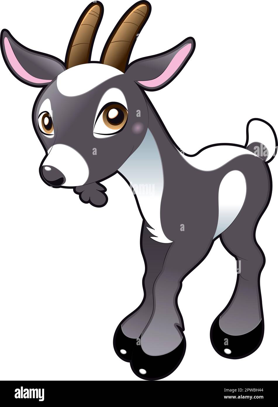 Baby Goat, vector and cartoon character Stock Vector Image & Art - Alamy