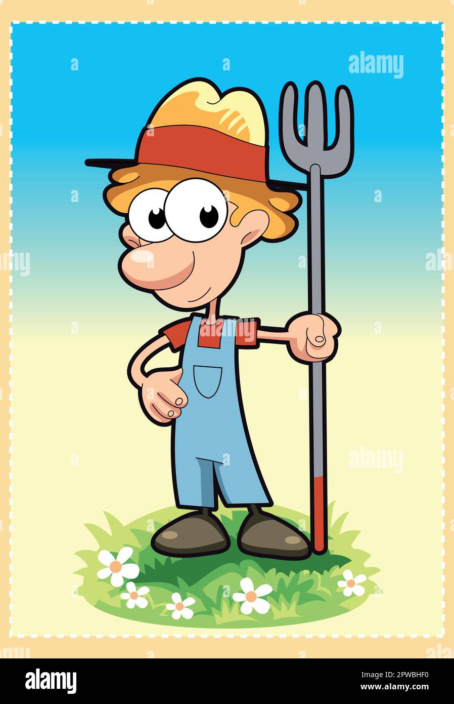 Peasant . Cartoon and vector character Stock Vector Image & Art - Alamy