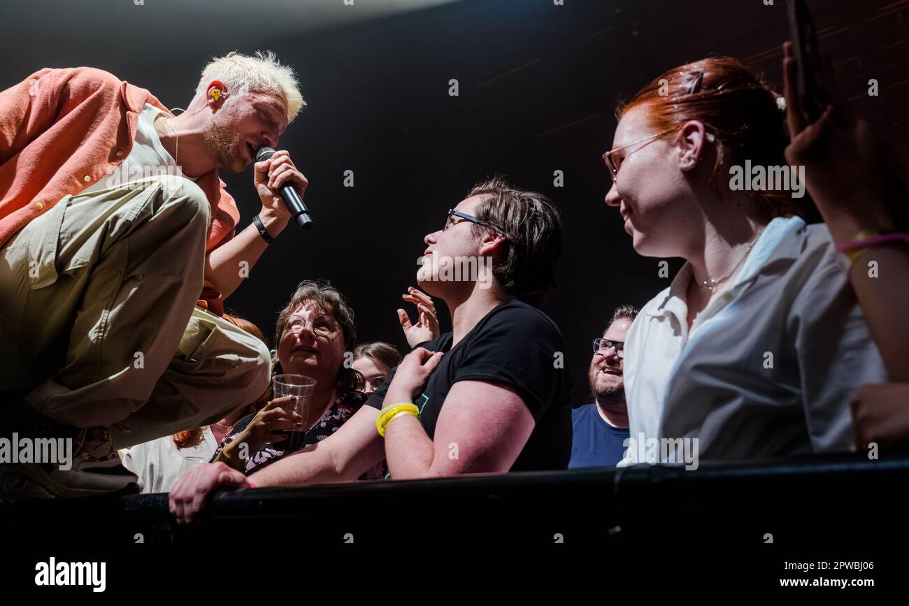 AMSTERDAM - Singer Joshua Nolet of Chef'Special during an anniversary ...