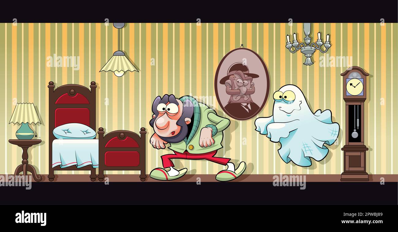 Haunted house. Funny cartoon and vector illustration Stock Vector Image ...