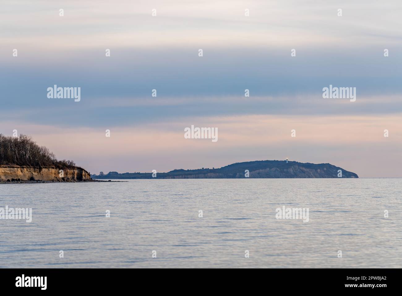 magnificent Baltic Sea coast on the island of Rügen with a view of ...