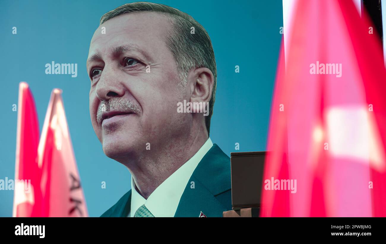 President Recep Tayyip Erdogan has attended the rally in Izmir as part ...