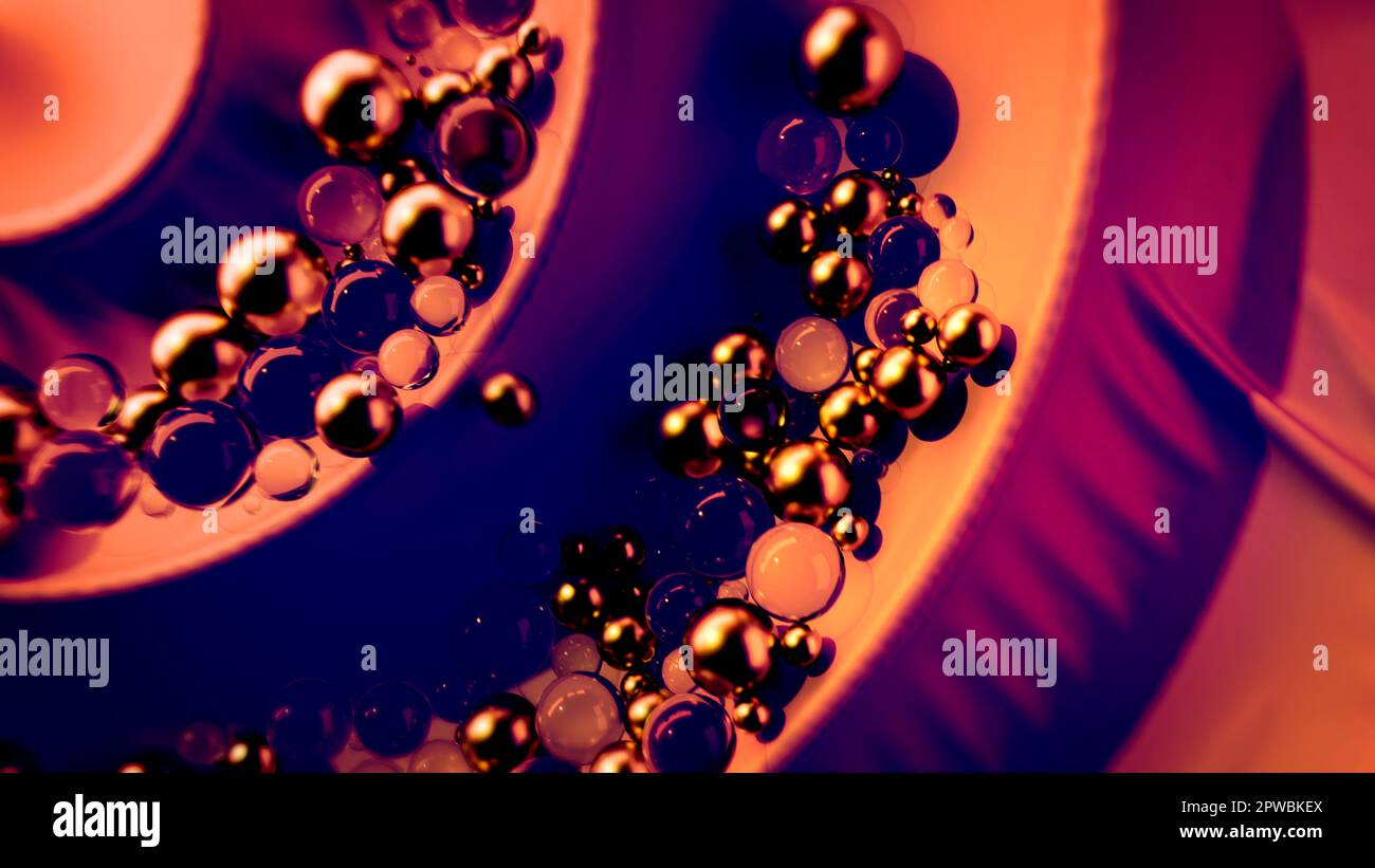 3d rendering metal balls reflecting hi-res stock photography and images ...