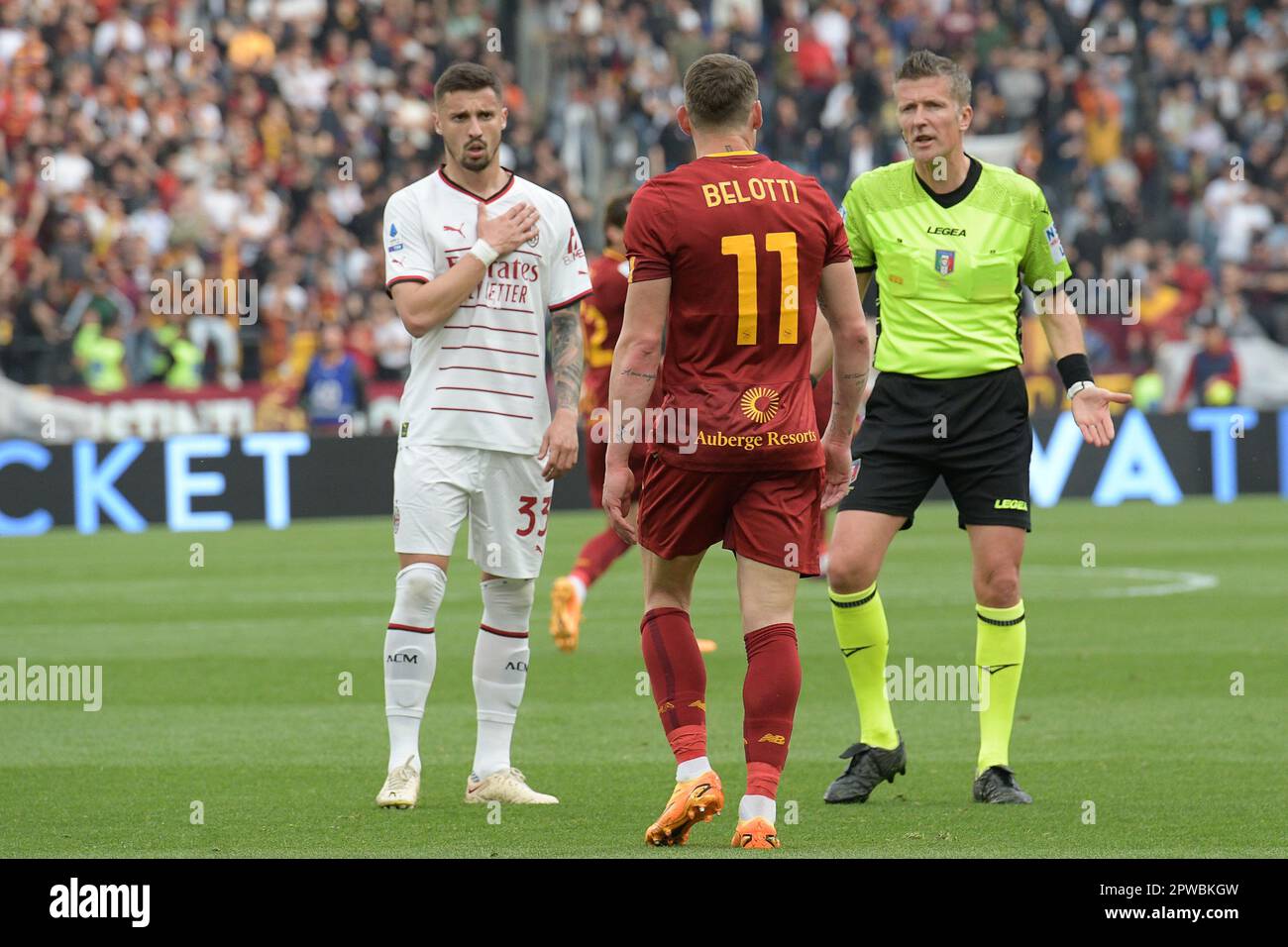 Stadio Olimpico, Rome, Italy. 29th Apr, 2023. Italian Serie A Football ...