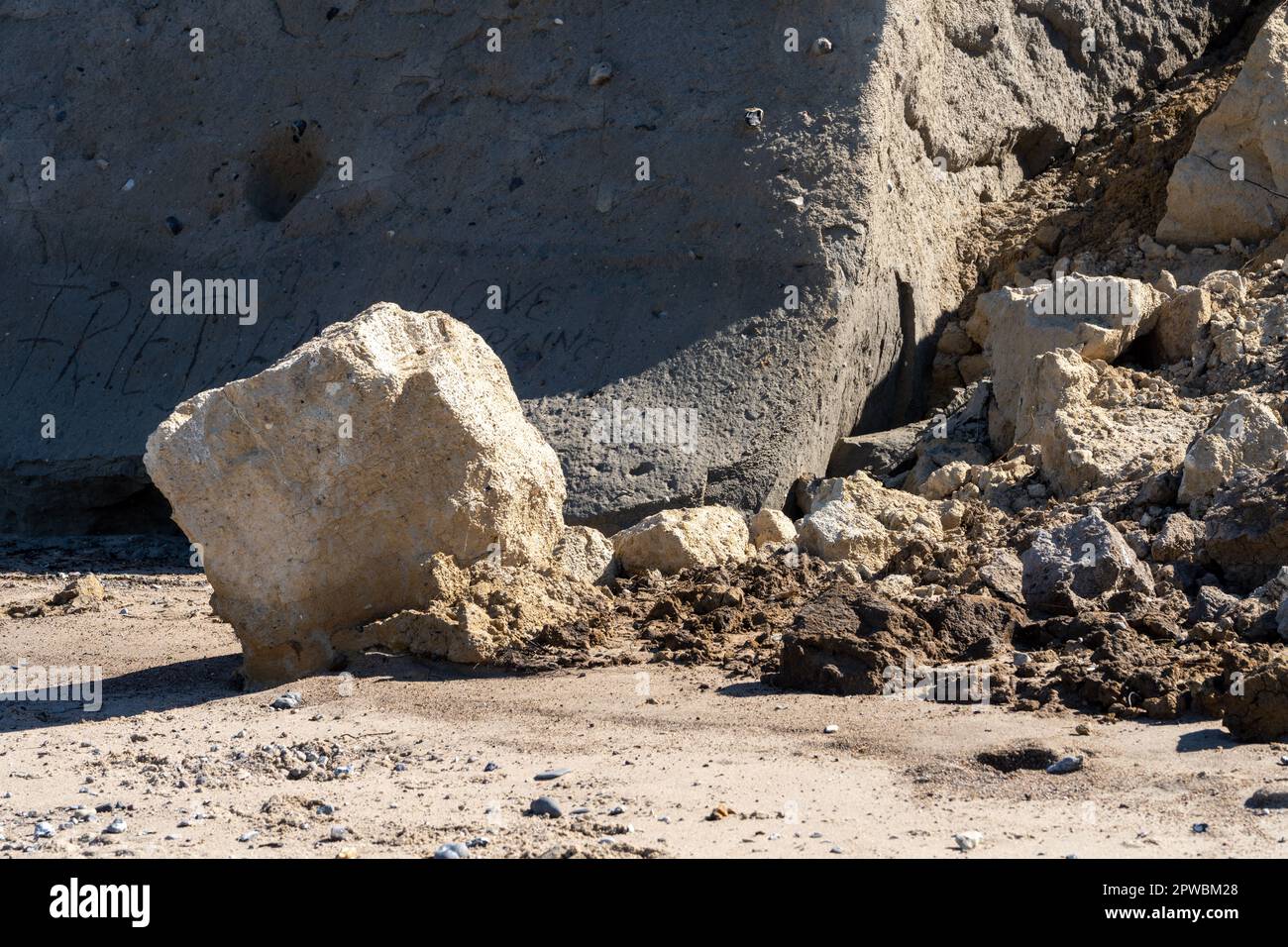 Erosion, sand and land erosion on the Baltic Sea beaches of Rügen and ...