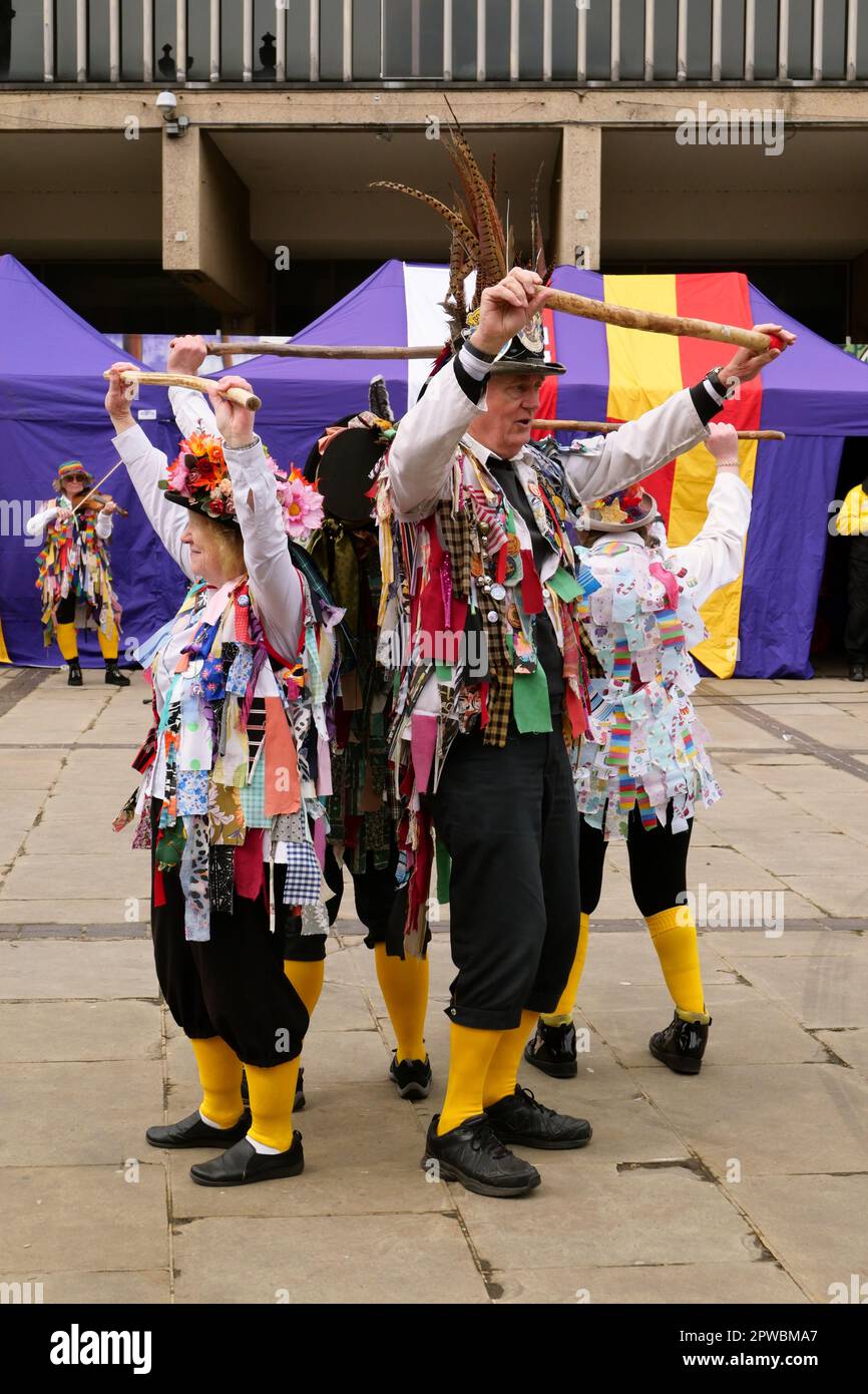 Saint George's Day Celebrations Derby 2023. Morris Dancers in the ...