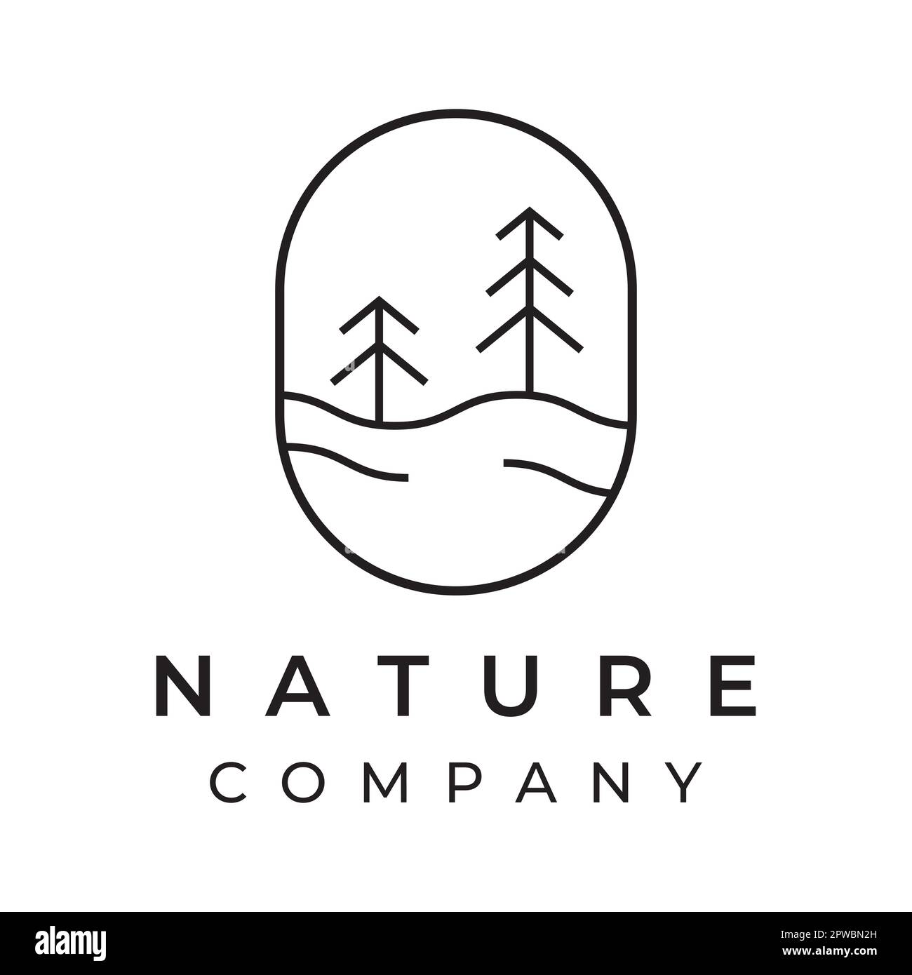 Creative abstract pine tree and pine forest Logo template design ...