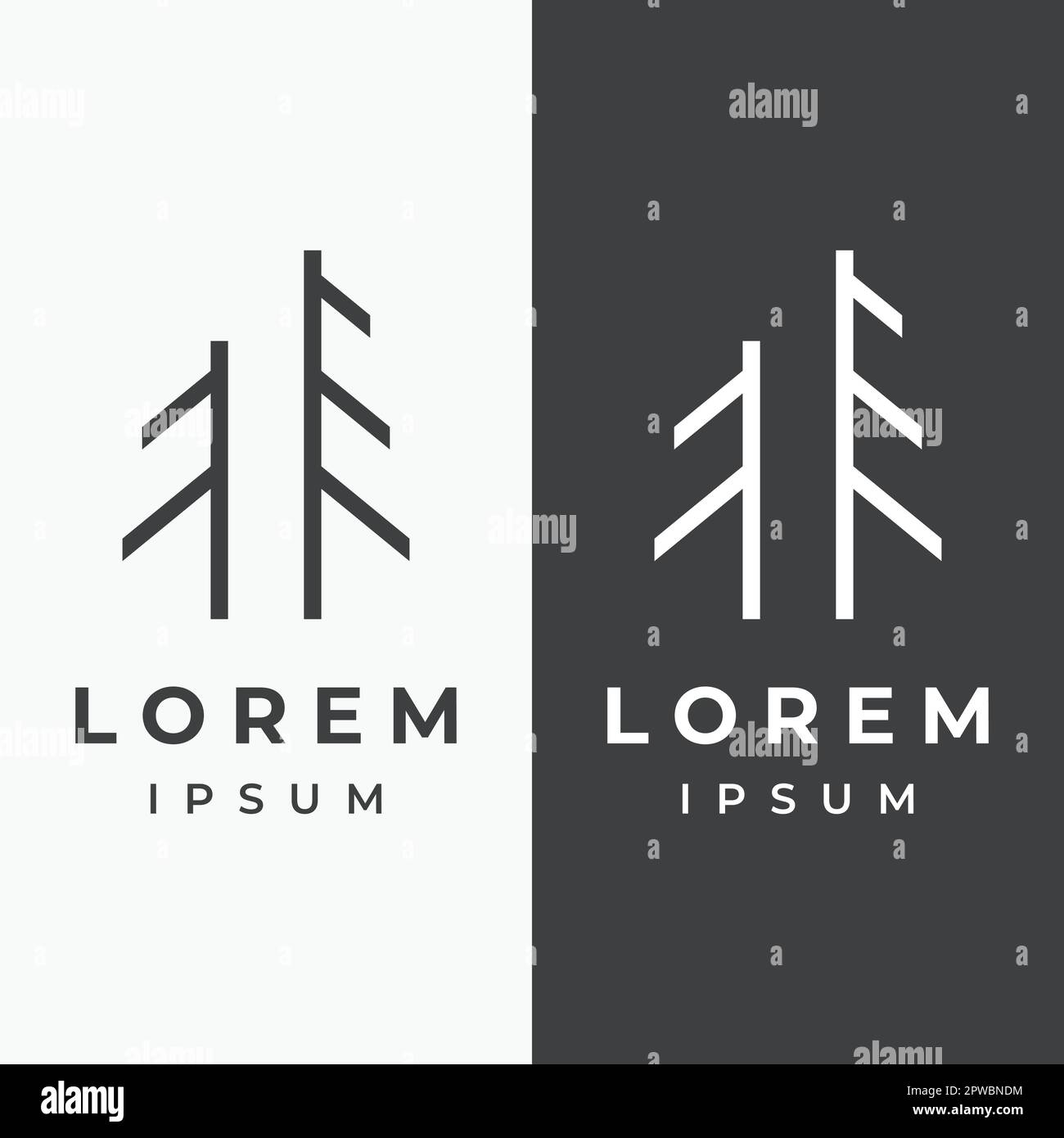 Creative tree logos Black and White Stock Photos & Images - Alamy