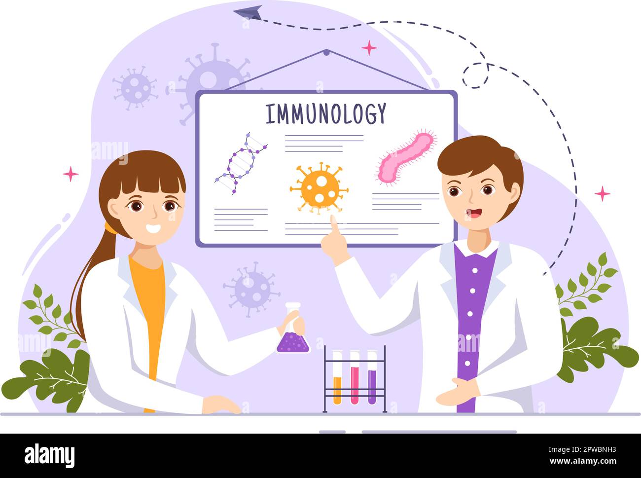 Immunology Illustration with People Immune Protection System Helping to ...