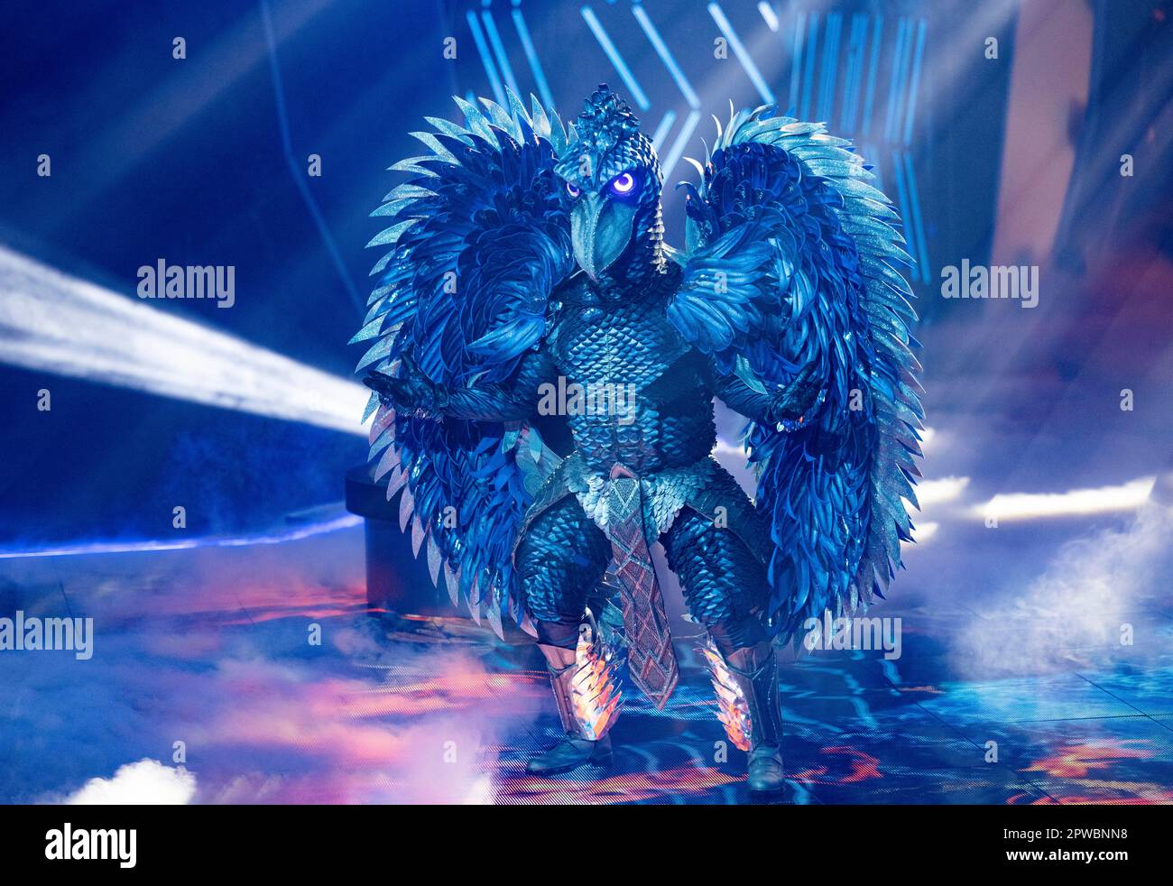 Cologne, Germany. 29th Apr, 2023. The character "The Shoebill" is on ...