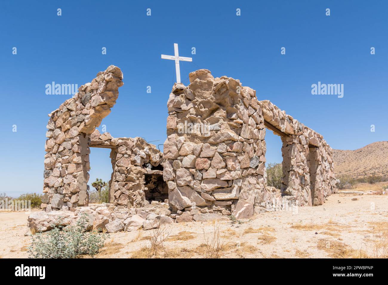 A crumbling building, believed by some to be an old church, stands in ...