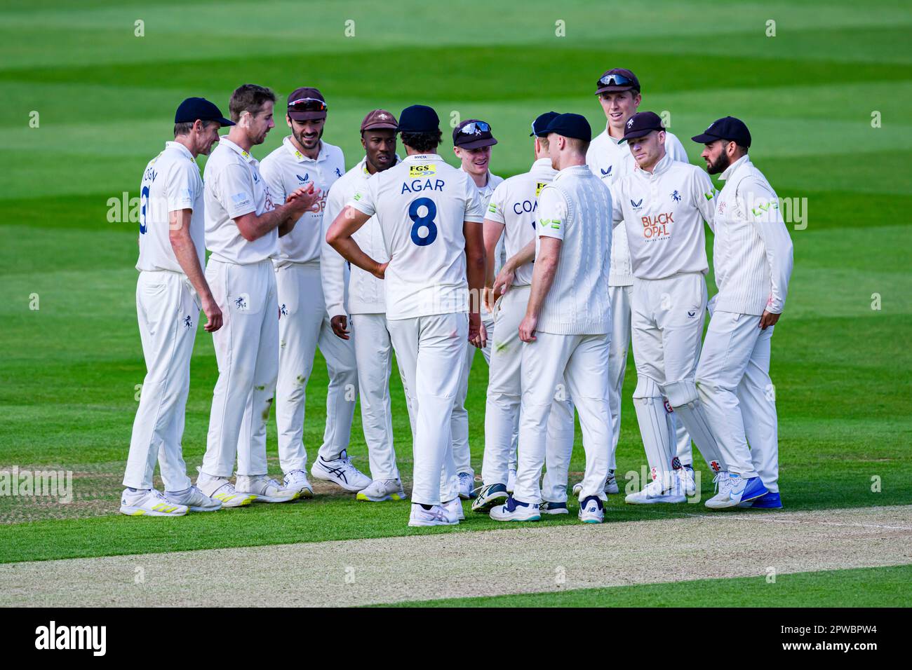 LONDON, UNITED KINGDOM. 29 April, 2023. Ben Compton of Kent (left ...